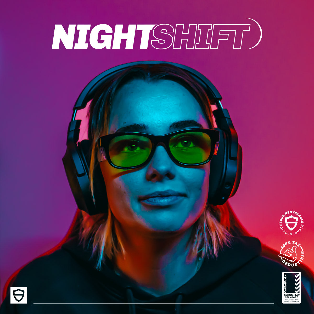 Night Shift Yellow Lens Safety Glasses | SafeStyle